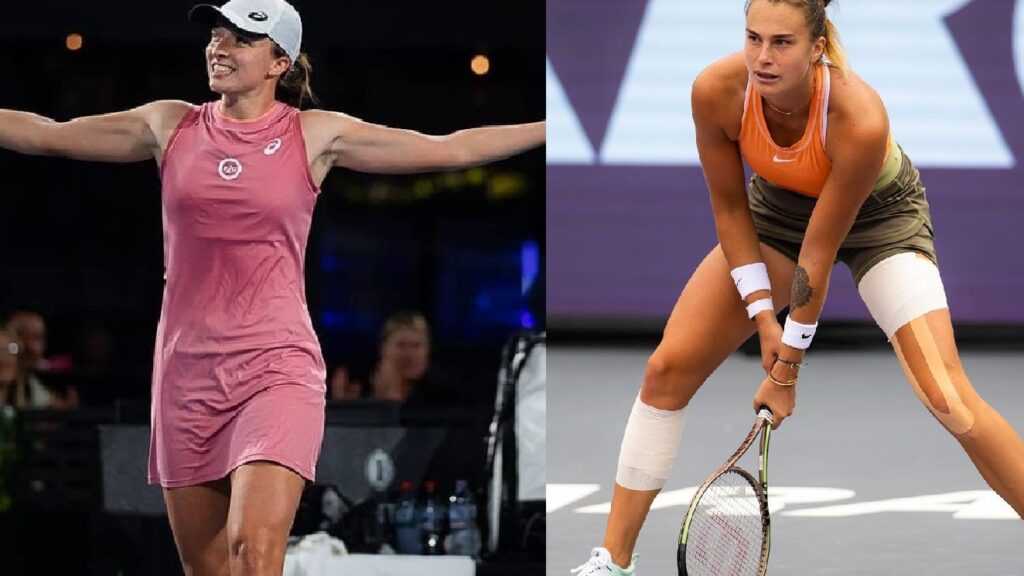 Iga Swiatek vs Aryna Sabalenka on the final of WTA 500 Porsche Tennis Grand Prix In Stuttgart ...