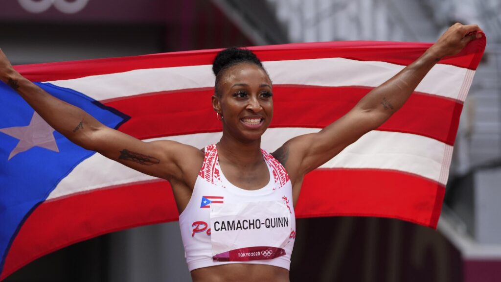 Jasmine Camacho-Quinn won the 100m hurdles at the USATF Bermuda Grand ...