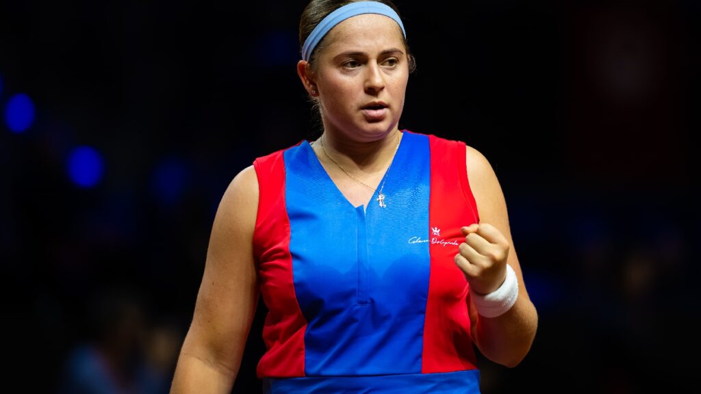 Jelena Ostapenko eliminated Jessica Pegula to reach the quarter-finals ...
