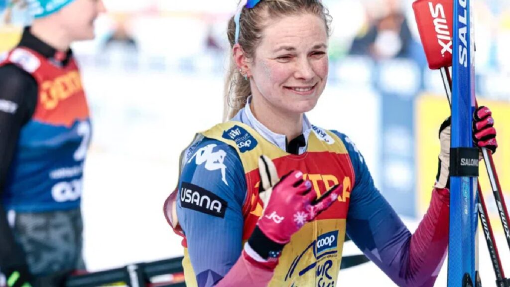 Jessie Diggins won the 20km pursuit of the Tour de Ski circuit in ...