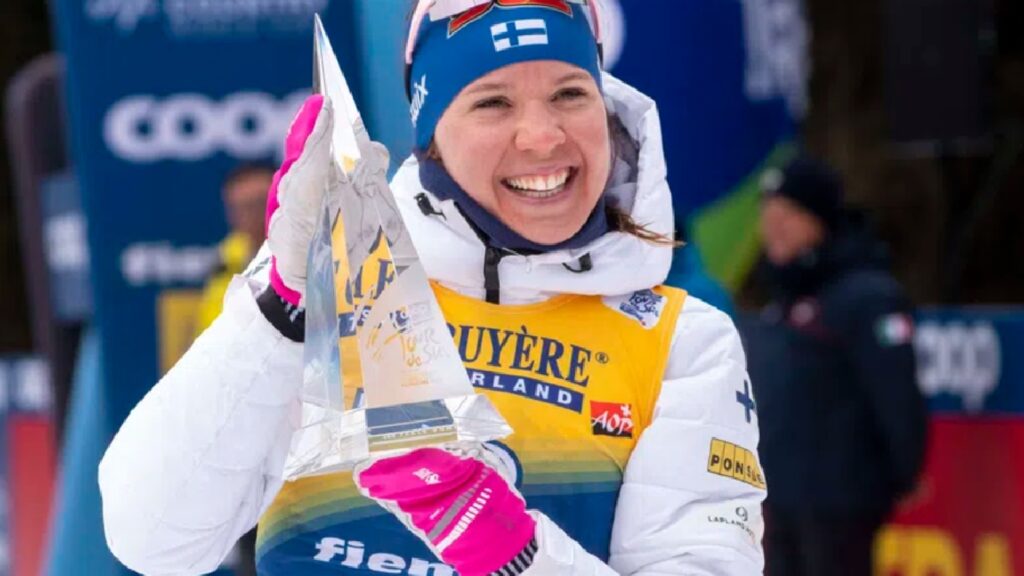 Kerttu Niskanen won the 10km classic cross-country skiing race at the Tour de Ski in Toblach ...