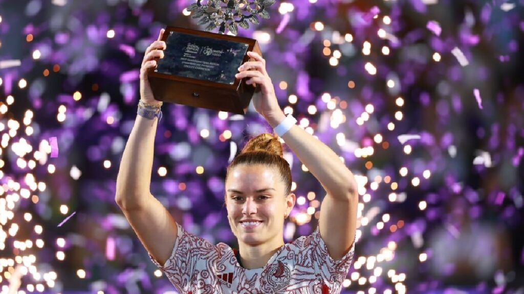 Maria Sakkari won the title of the WTA 1000 Guadalajara Open Akron ...