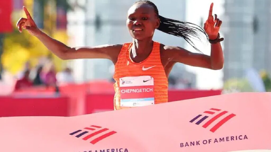 Ruth Chepngetich defended her Chicago Marathon title but failed to set ...