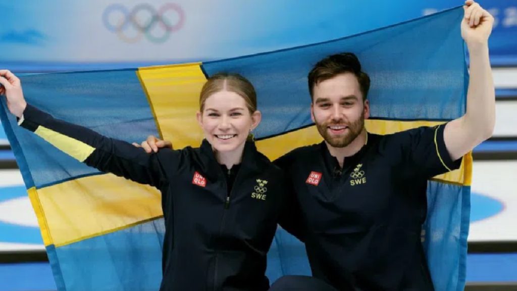 Sweden won the bronze medal at the mixed teams Beijing 2022 Olympic ...