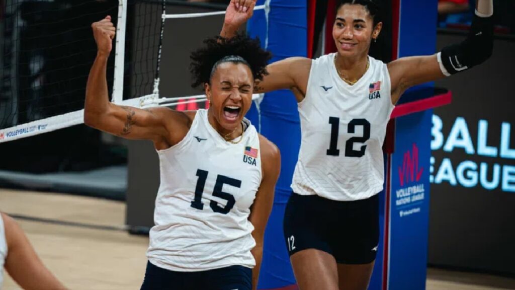 The US women's national volleyball squad for the Paris 2024 Olympics ...